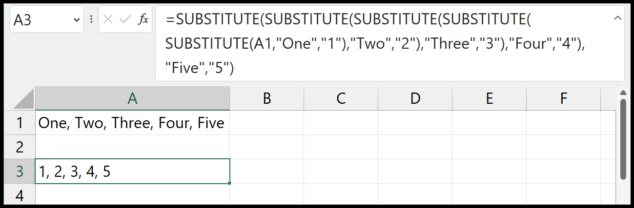 Substitute Multiple Values Nested 