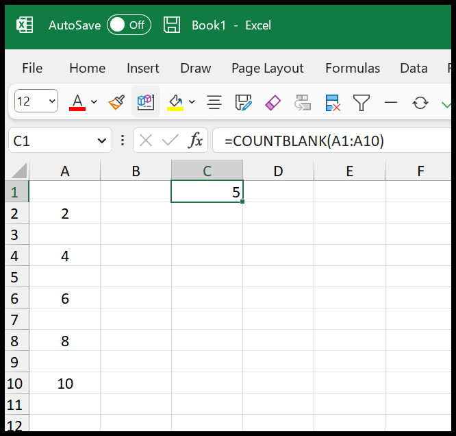 Count Rows [All, Blank, Non-Blank, and with Numbers] - (Excel Formula)