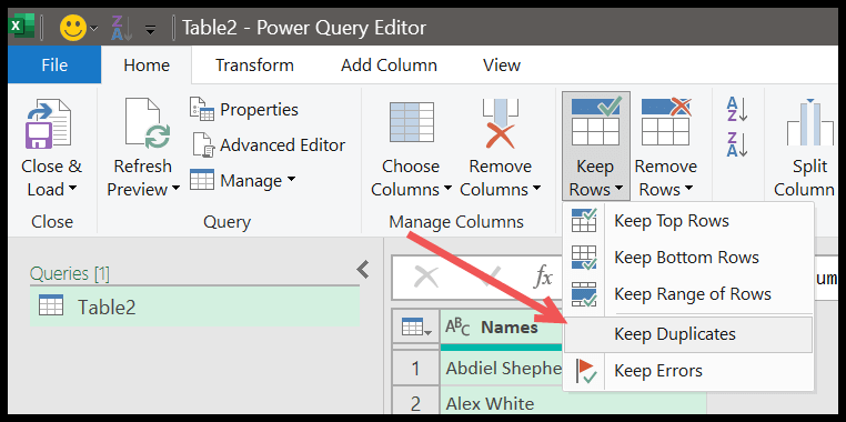 Remove Duplicates using Power Query from Data in Excel Remove Duplicates using Power Query from Data in Excel
