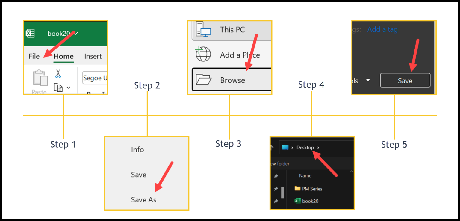Save, Save As, and Save as Copy a Workbook in Excel