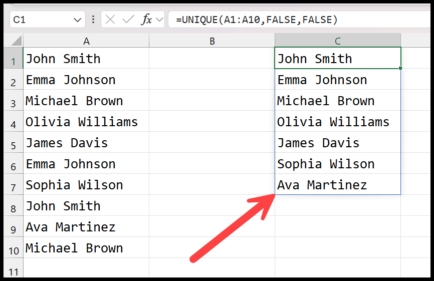 Using UNIQUE Function in Excel (Get Unique Values) Using UNIQUE Function in Excel (Get Unique Values)